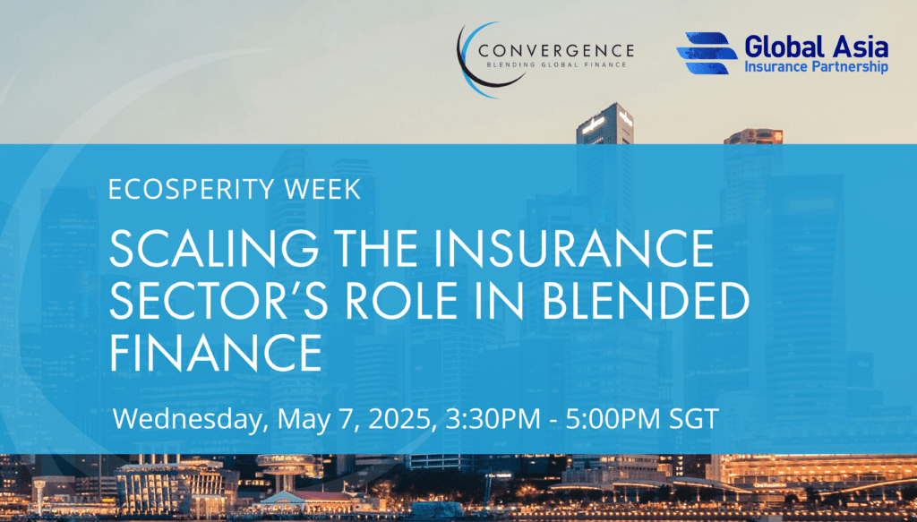 Scaling the Insurance Sector's Role in Blended Finance